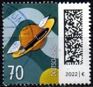 Stamp: Letters Around Saturn (Germany, Federal Republic(World of the ...