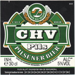 Drink Label: CHV Pils (Vereenigde Nederlands Brouwerij, NetherlandsCol ...