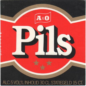 Drink Label: A&O Pils (Vereenigde Nederlands Brouwerij, NetherlandsCol ...