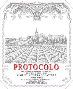 Drink Label: Protocolo Rosé (Dominio de Eguren, S.L., SpainCol:ES-WINE ...