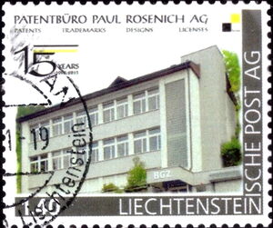 Stamp: Patent office Paul Rosenich AG (LiechtensteinMi:LI PR6-001b