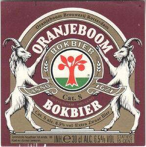 Drink Label: Oranjeboom Bokbier (Vereenigde Nederlands Brouwerij ...