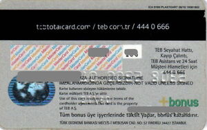 Bank Card: Teb - Total (Turk Ekonomi Bankasi, Türkiye (Turkey)Col:TR-MC ...