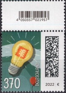 Stamp: Lightbulb with Stamp Filiament (Germany, Federal Republic(World ...