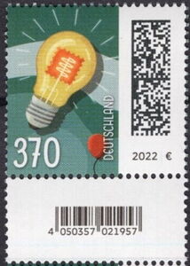 Stamp: Lightbulb with Stamp Filiament (Germany, Federal Republic(World ...