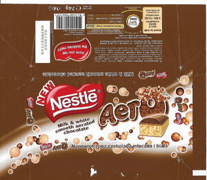 Chocolate Wrapper: Nestlé Aero Milk & White (Nestlé Polska S.A ...