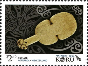 Stamp: Kotiate (New Zealand(Matariki (Maori New Year) 2013. Koru) Mi:NZ ...