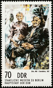 Stamp: My Parents III, Willi Sitte (Germany, Democratic Republic (DDR ...