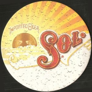 Beer Coaster: Sol (Cervecería Cuauhtémoc Moctezuma, MexicoCol:MX-000090