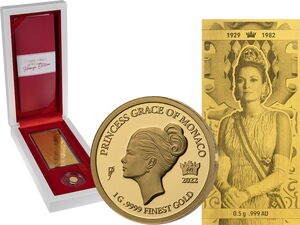 Moneda: 10 Dollars (Princess Grace of Monaco 40 Anniversary) (Islas ...