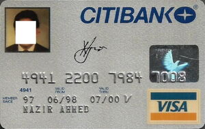 Bank Card: Citibank (Citibank, PakistanCol:PK-VI-0053