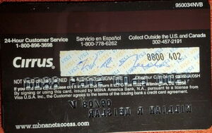 Bank Card: Quantum (MBNA America Bank, United States of AmericaCol:US ...