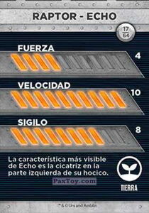 Game Card: Raptor - Echo (Jurassic WorldCol:ES-JW1-17
