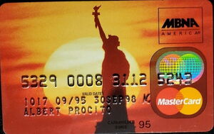 Bank Card: Statue of Liberty (MBNA America Bank, United States of ...