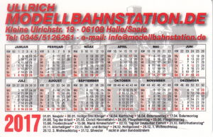 Calendario de Bolsillo: Ulrich Modellbahnstation.de (Alemania ...