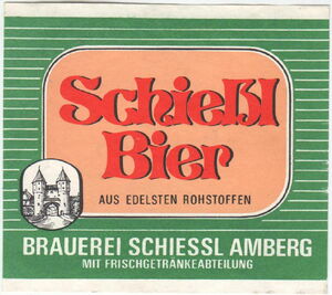 Drink Label: Schiessl Bier (Brauerei Schiessl, Amberg, Germany, Federal ...