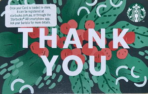 Gift Card: Thank You (Starbucks, Australia(Thank You) Col:AU-S-6201-21 ...