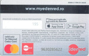 Bank Card: Edenred (Edenred, RomaniaCol:RO-MC-0370.02