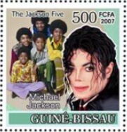 Stamp: Pop star Michael Jackson (Guinea-Bissau(Michael Jackson, 50th ...
