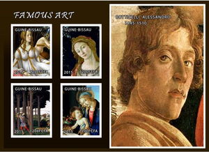 Марка: Art Sandro Botticelli (Гвинея-Бисау: Нелегальные маркиCol:GW ...