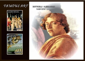 Марка: Art Sandro Botticelli (Гвинея-Бисау: Нелегальные маркиCol:GW ...