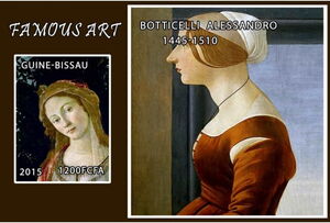 Марка: Art Sandro Botticelli (Гвинея-Бисау: Нелегальные маркиCol:GW 2015-38/5 📮
