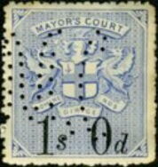 Stamp: Coat of Arms of the City of London (United Kingdom: Revenue ...