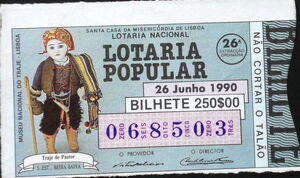 Lottery Ticket: Lotaria popular (Draw 26) (Lotaría Popular, Portugal ...
