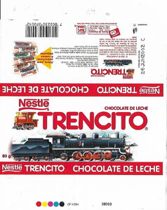 Envoltorio de chocolate: Nestlé Trencito Milk (Nestlé Chile S.A ...