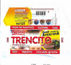 Chocolate Wrapper: Nestlé Trencito Milk (Nestlé Chile S.A., ChileCol:CL ...