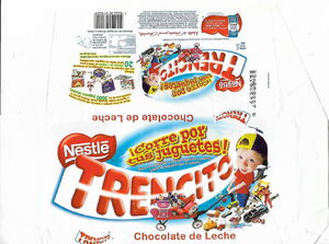Envoltorio de chocolate: Nestlé Trencito Milk (Nestlé Chile S.A ...