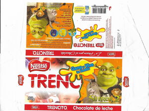 Envoltorio de chocolate: Nestlé Trencito Milk Shrek (Nestlé Chile S.A ...