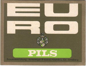 Drink Label: Euro Pils (H. Höynck Löwenbrauerei Arnsberg, Germany ...