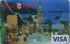 Tarjeta de Banco: BSB Bank. City in snow (BelSwissBank, BielorrusiaCol ...
