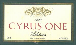 Drink Label: Cyrus One Achinos (La Tour Melas, GreeceCol:GR-WINE-002962