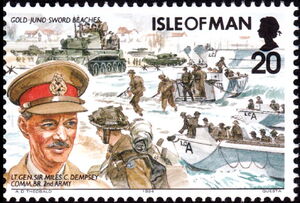 Sello: Lt. Gen. Sir Miles C. Dempsey, Commander, British 2nd Army (Isla ...