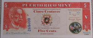 Banknote: 5 Centavos (Fantasy Issues(Puerto Rico)