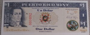 Banknote: 1 Dollar (Fantasy Issues(Puerto Rico)