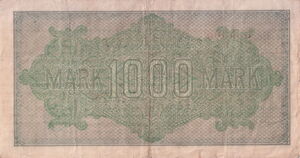 Banknote: 1,000 Mark (Germany(1922 3rd Issue - Reichsbanknote, Republic ...