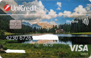 Tarjeta de Banco: Unicredit MyOne “green” PLA version (UniCredit Banca ...