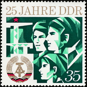 Stamp: Family (Germany, Democratic Republic (DDR)(25th Anniversary of ...