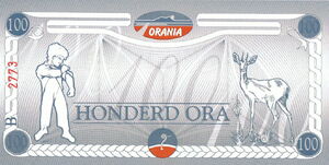 Banknote: 100 Rand (South Africa(Orania Issue) Col:OR-2008-100-1