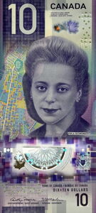 Bancnote: 10 Dollars (Canada(Emisiunea de polimer 2017) Wor:P-113c 💴