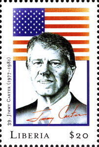 Stamp: James Carter (Liberia(Presidents of the United States) Mi:LR ...