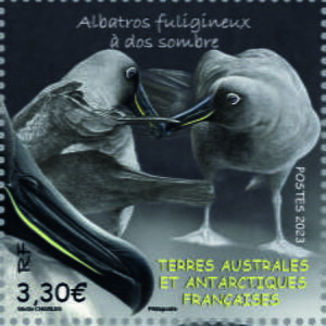 Stamp: Light-Mantled Sooty Albatross (Phoebetria palpebrata) (French ...