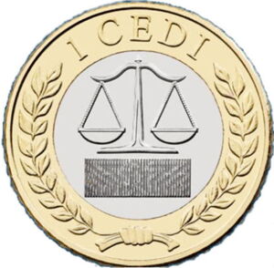 Монеты: 1 Cedi (Гана(2007-н.в. - Новый Седи) Col:GH-000294