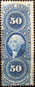 Stamp: Entry of Goods - George Washington (1732-1799) (United States of ...