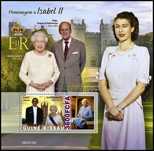 Stamp: Queen Elizabeth II (1926–2022) (Guinea-Bissau(Queen Elizabeth II ...