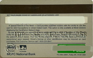 Bank Card: Mobil (MCFC National Bank, United States of AmericaCol:US-GM ...