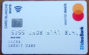 Bank Card: MasterCard World "Card Blanche White" (Idea Bank, UkraineCol ...